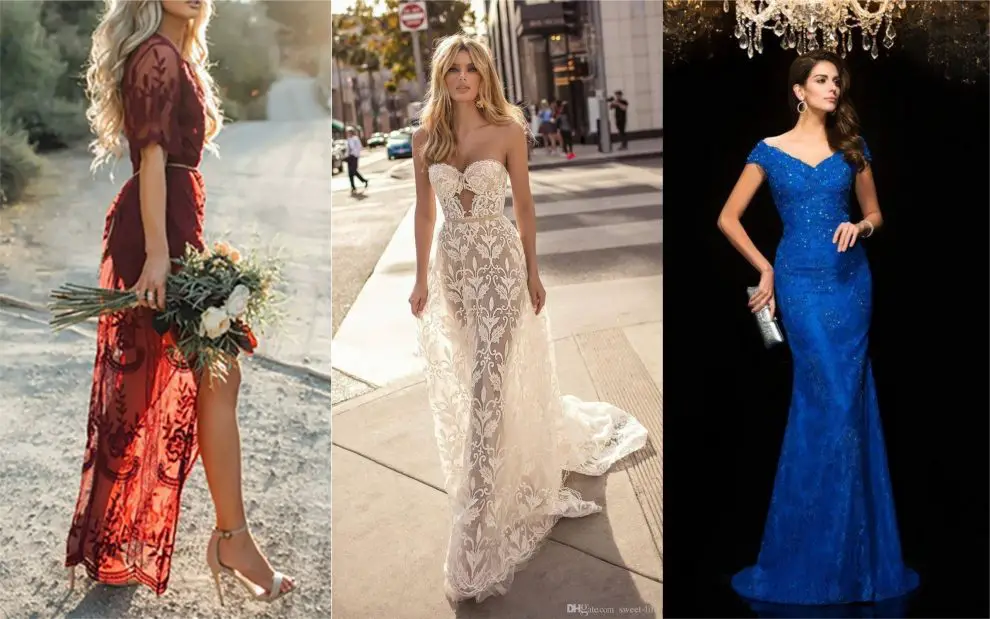 +85 Vestidos de encaje (cortos y largos) para robarse las miradas