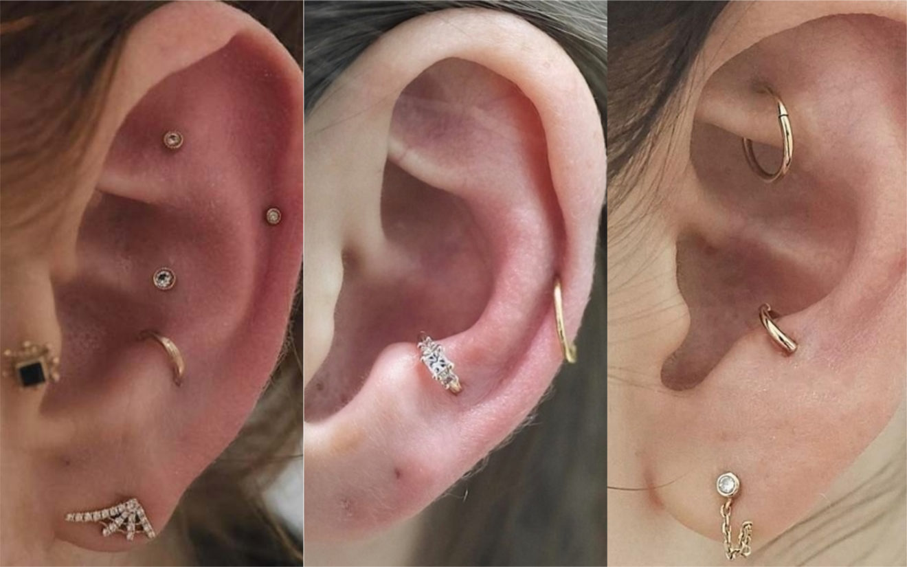 Piercings en la oreja +50 Estilos, tipos y tendencias (para un look ...