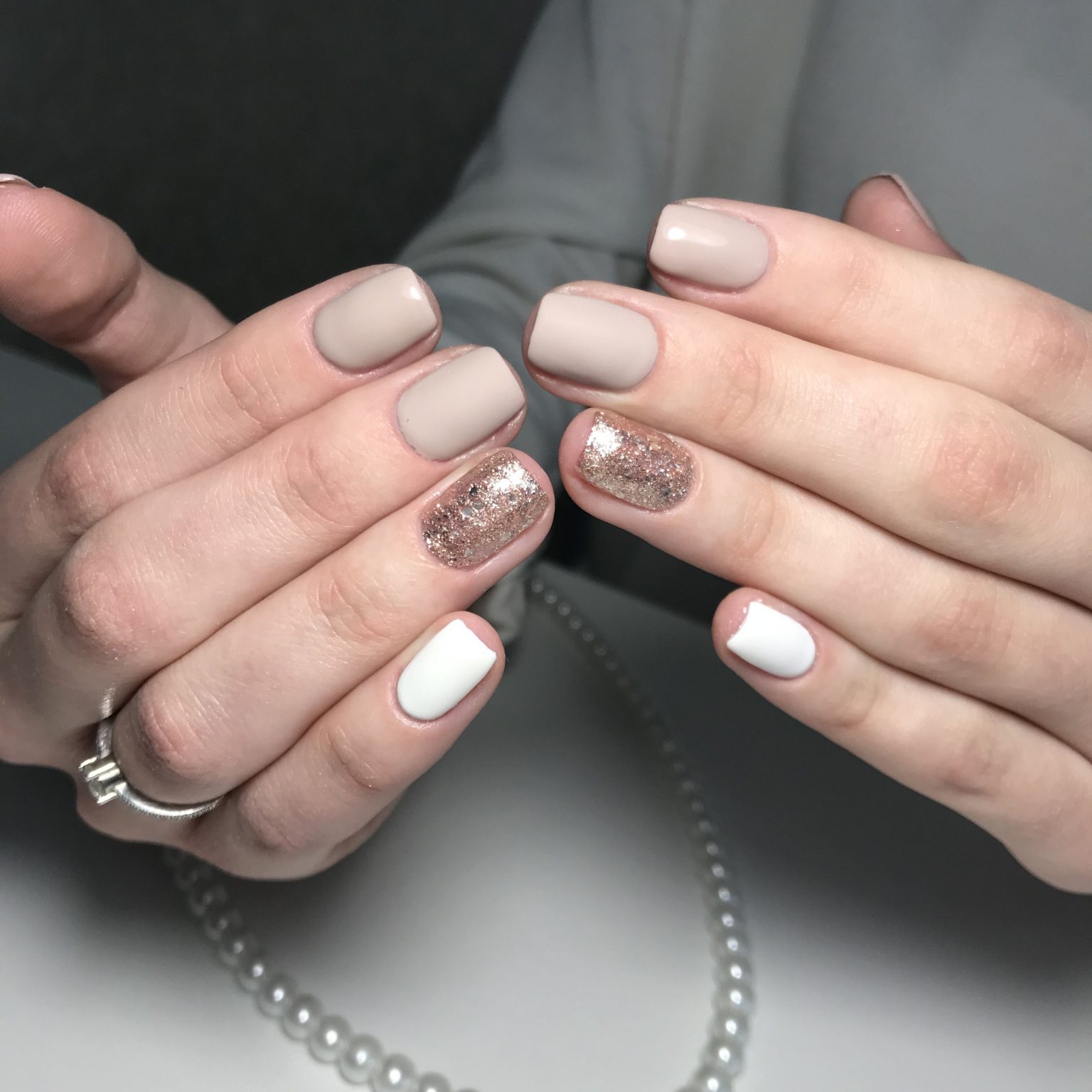 +12 Uñas color crema (beige) para un lindo manicure