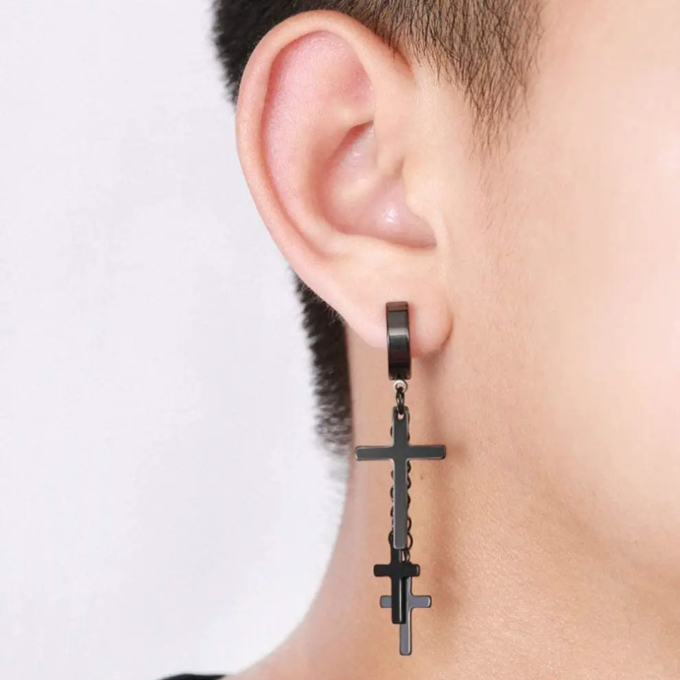 +20 Aros con cruz para looks unisex