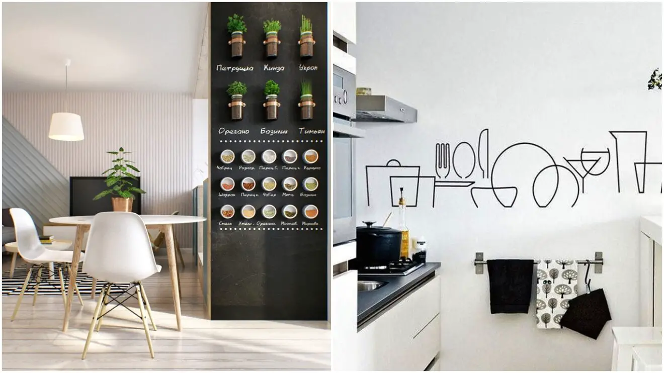 +24 Ideas de decoración de una pared para cocina