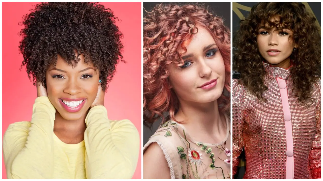 +14 Estilos de flequillo para pelo rizado que renovarán tu look