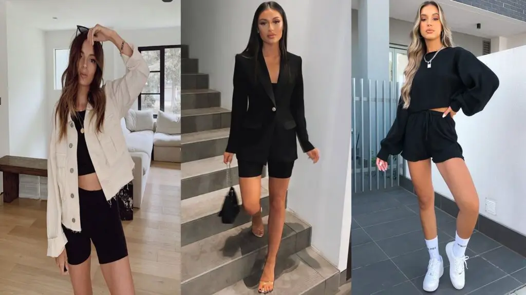 +17 Outfits sexys y estilosos con shorts negros