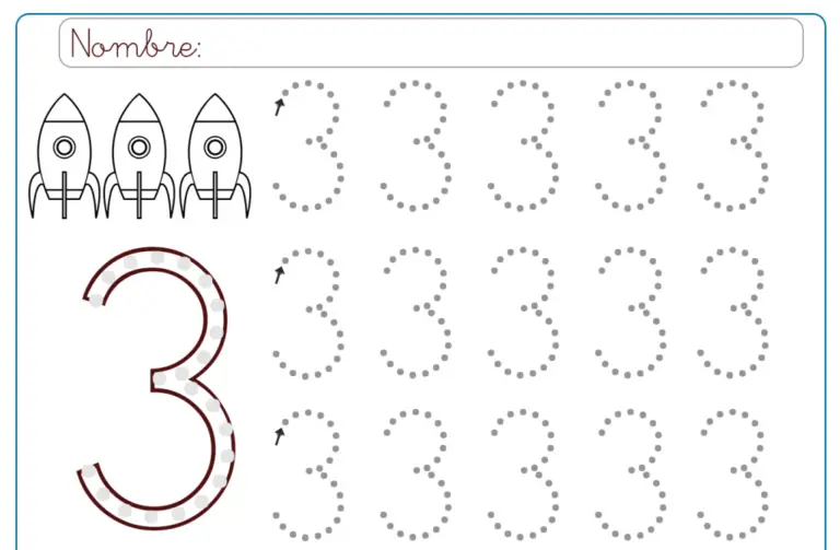 Tareas para niños de 5 años de grafomotricidad, lectoescritura y números