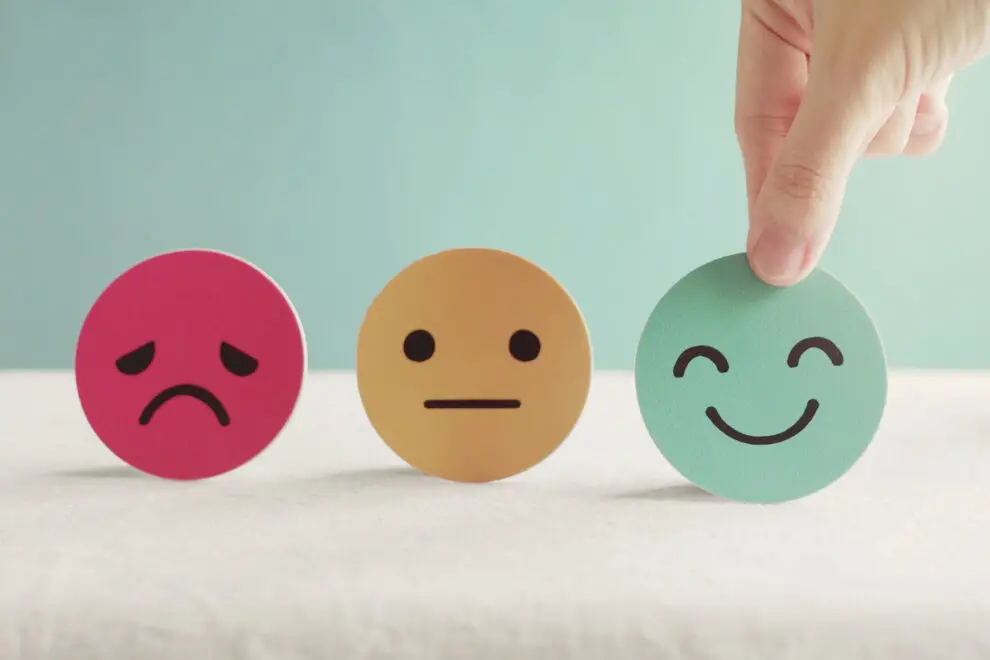 Listado de sentimientos positivos y negativos